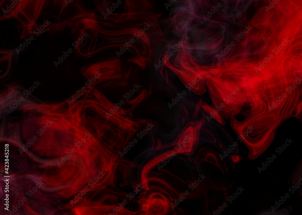 Grunge dark horror black background with bright red mist, smoke ...