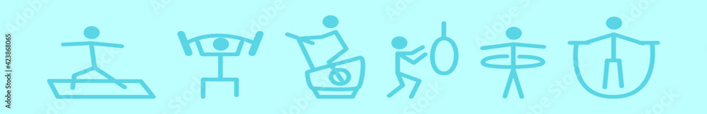 set of stick man cartoon icon design template with various models ...