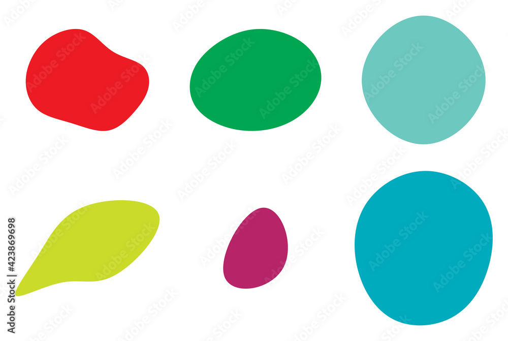 Random blotch, inkblot. Organic blob, blot. Speck shape.Splat, fleck ...