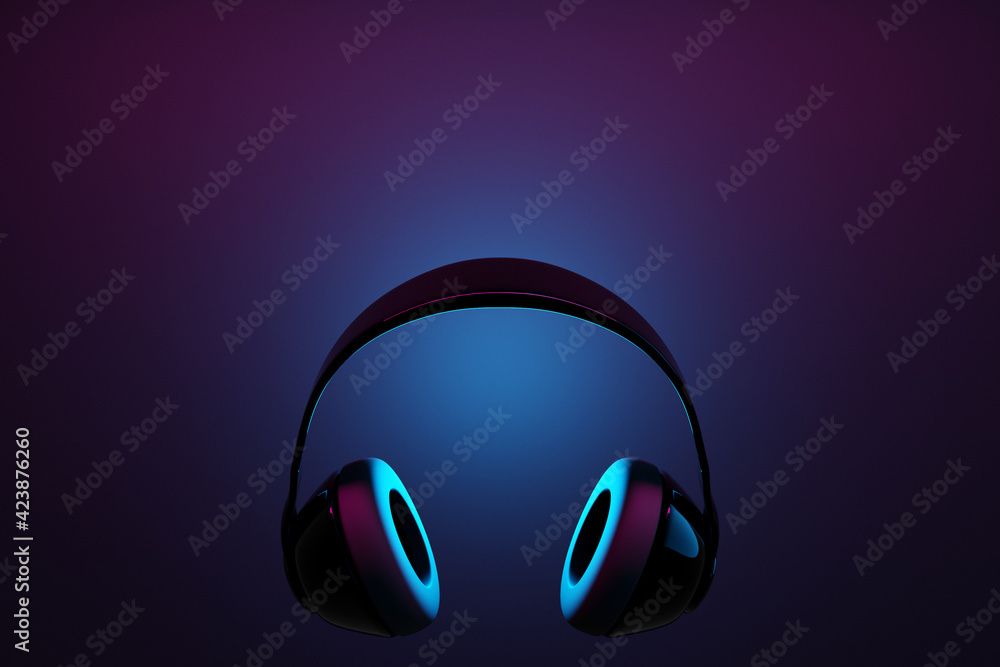 Beats Headphones Neon Blue