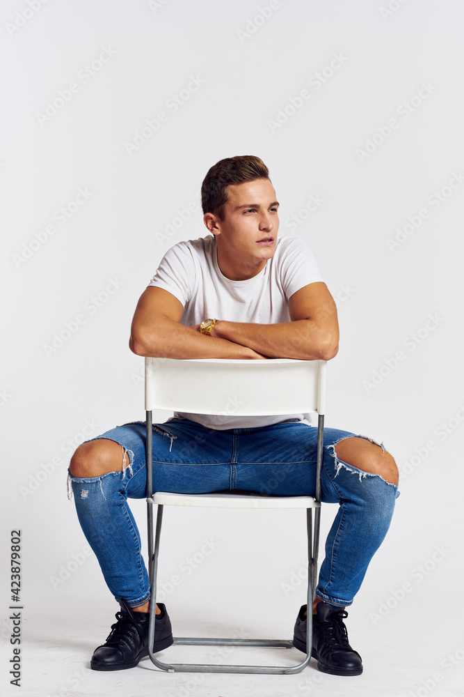 Sitting On Chair Backwards