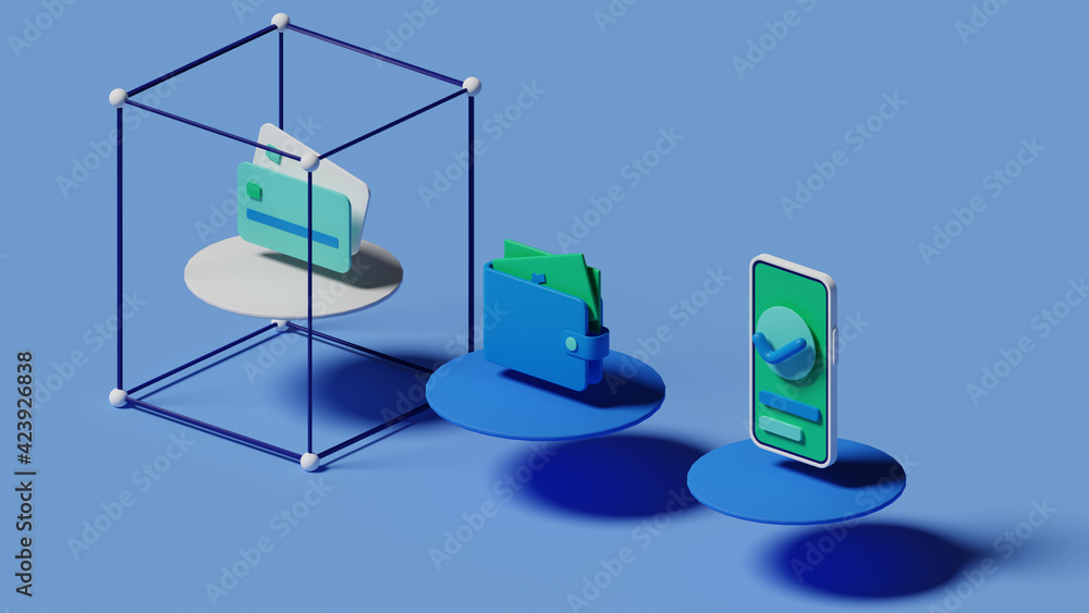 payments methods illustration 3d Render Premium Photo Stock ...