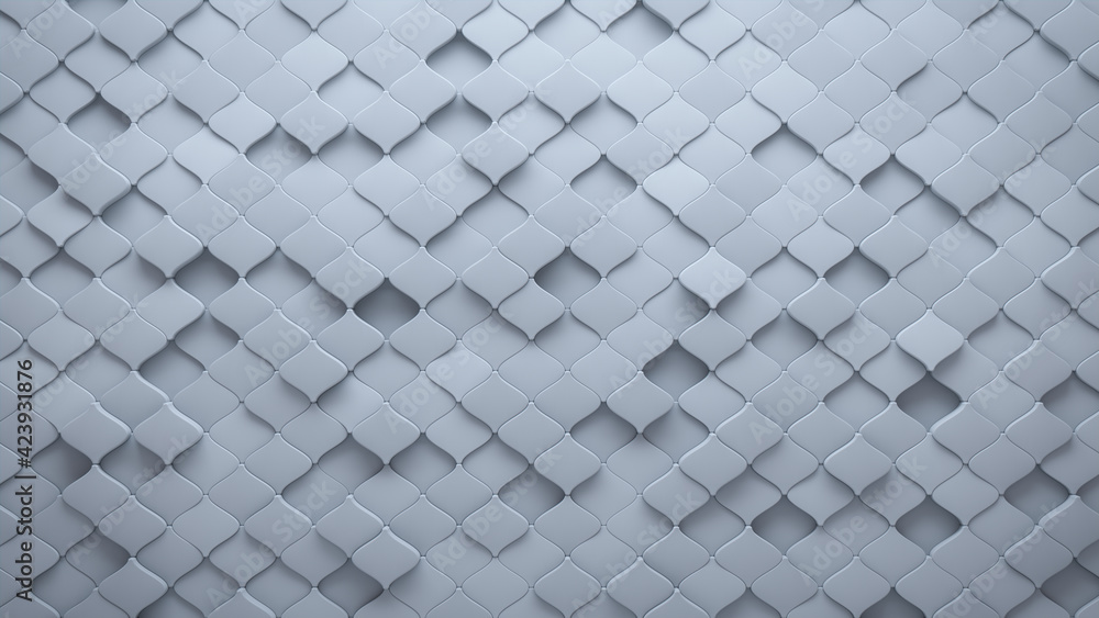 Futuristic, Light 3D background, with an Arabesque block structure ...