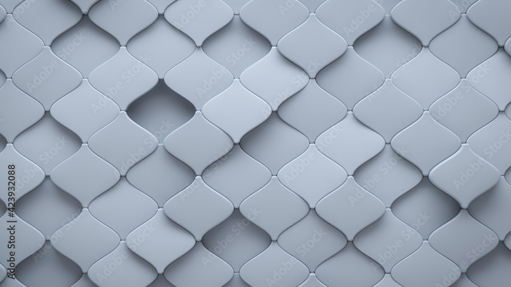 Futuristic, Light 3D background, with an Arabesque block structure ...