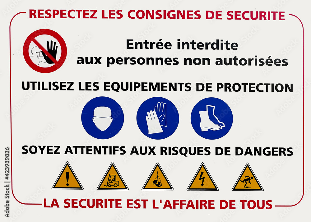 respecter les consignes Stock Photo | Adobe Stock