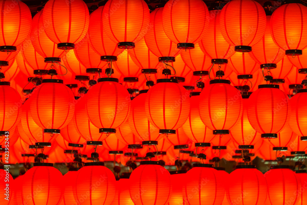 Japanese Cultural Heritage. Great Variety of Traditional Japanese red ...