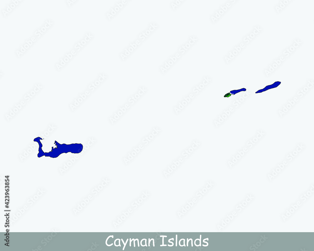 Cayman Islands Flag. Map of Cayman Islands, UK with the Caymanian flag ...