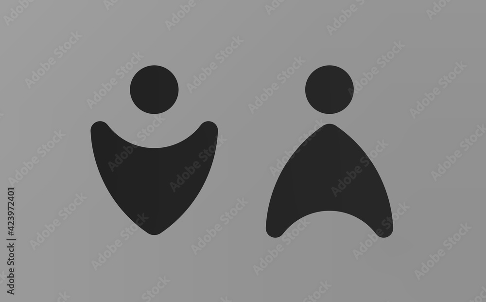 3D rendering. 3D image. People figure icon. male and female person ...