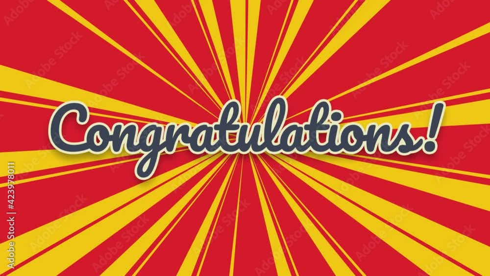 Congratulations text on colorful background. Stock Video | Adobe Stock