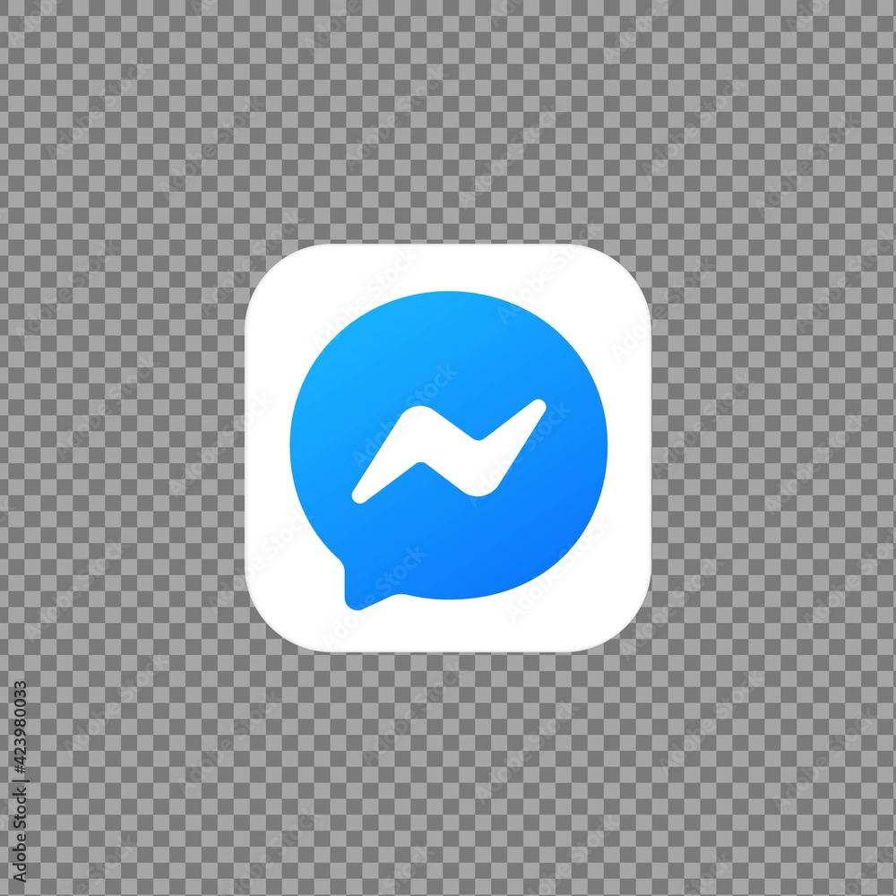Messenger icon. Social media icons. Realistic Messenger app. UI UX ...