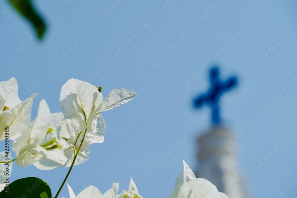 Holy cross in church top. Christian cross symbol. Easter. Crucifix ...