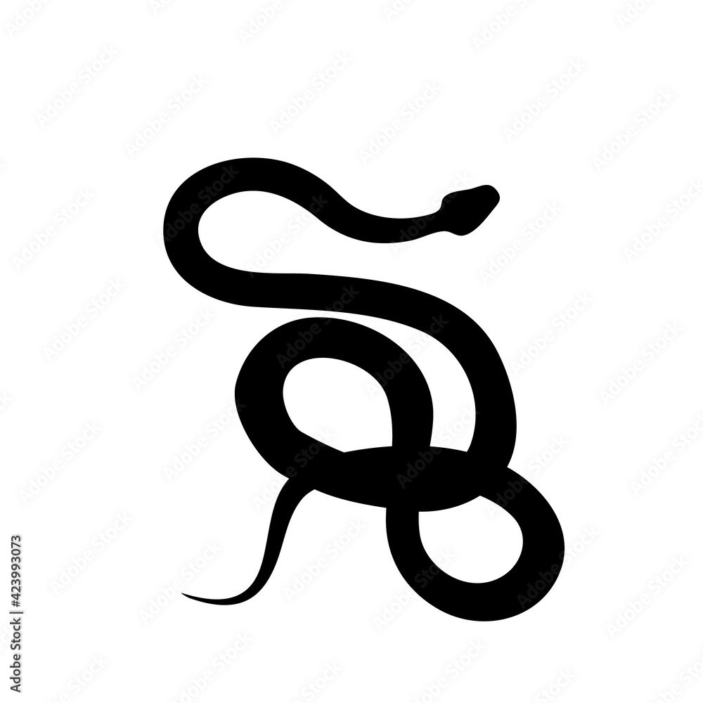 Snake Vector Icon, Viper Symbol, Serpent Sign Stock Vector | Adobe Stock