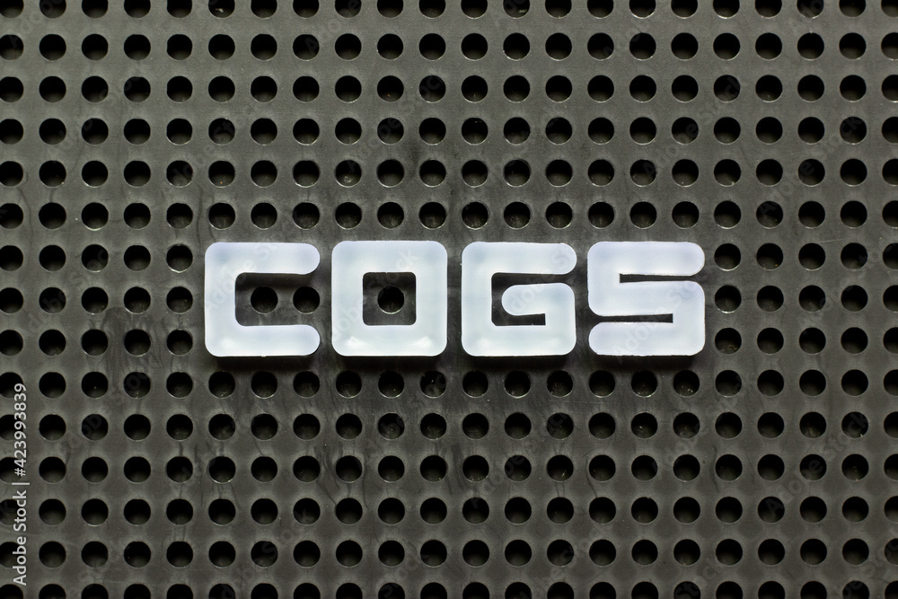 White color letter in word COGS (Abbreviation of Cost of goods sold) on ...