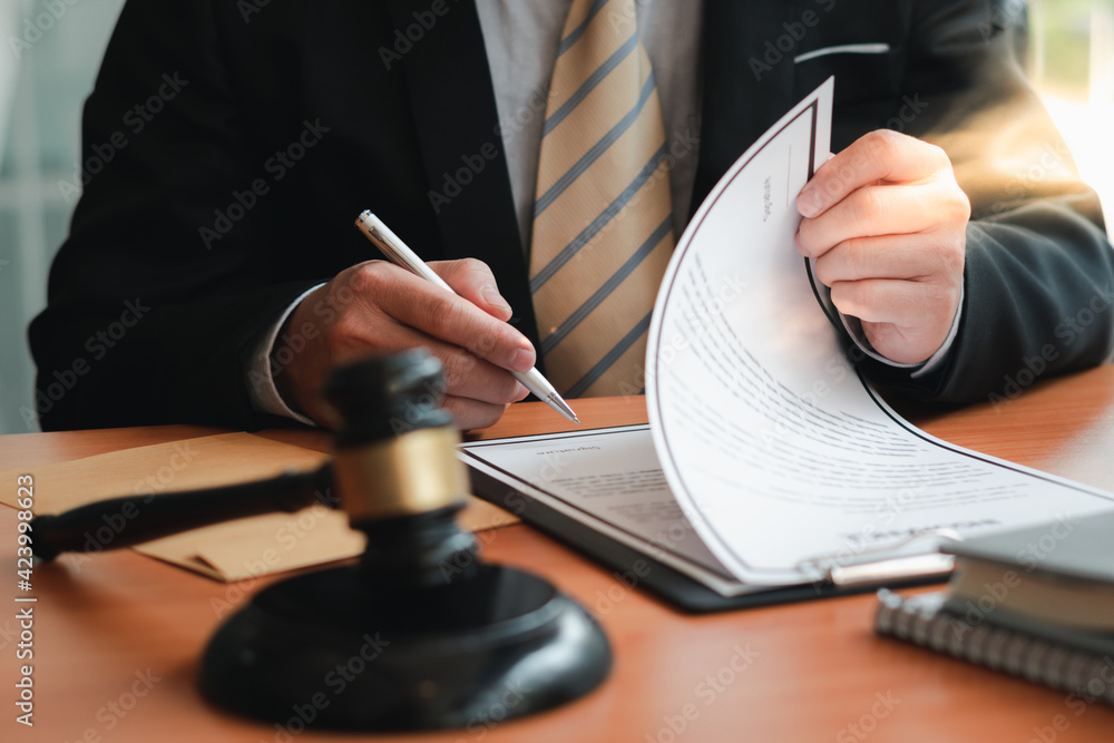 lawyer or judge work in the office with Judge gavel, Legal law, advice ...