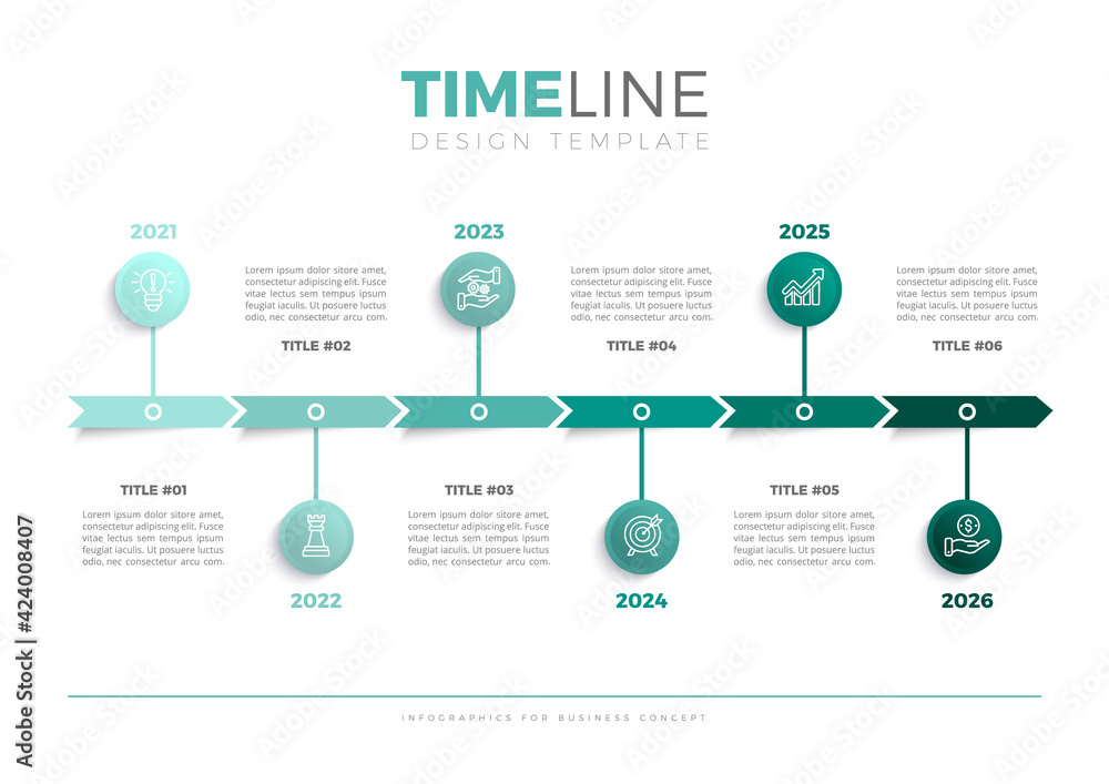 Timeline infographics icons for business data visualization. Stock ...