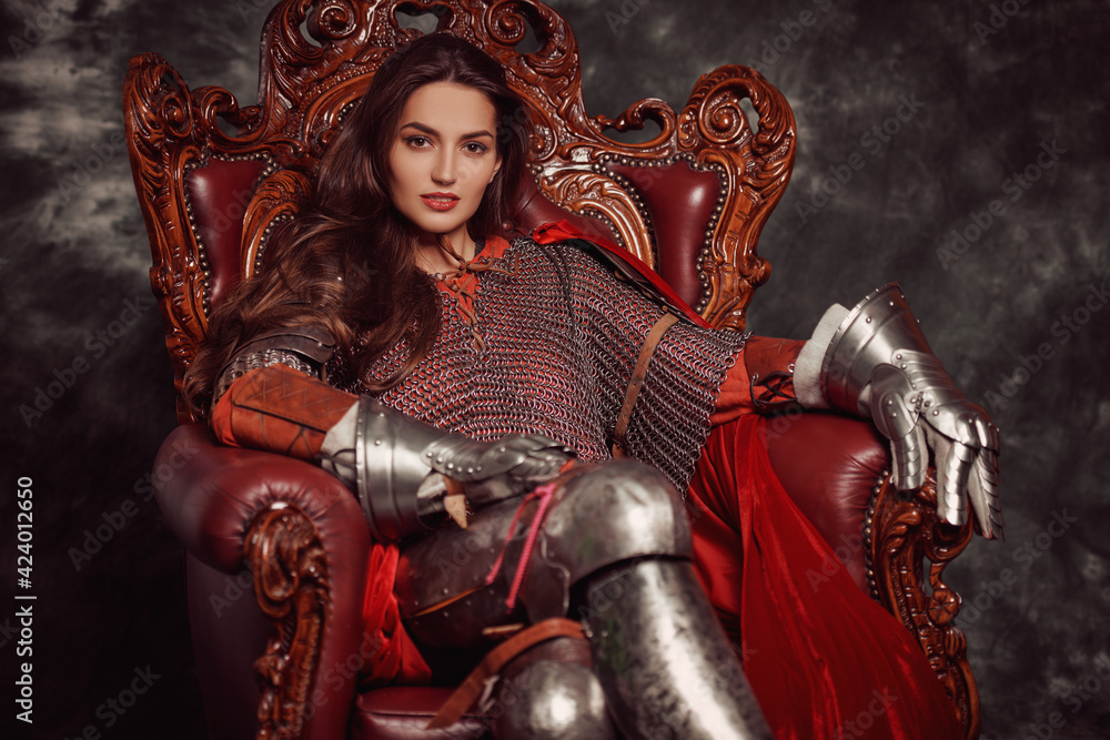 magnificent princess in armour Stock Photo | Adobe Stock