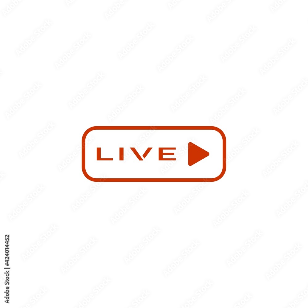 live streaming video logo design vector Stock Vector | Adobe Stock