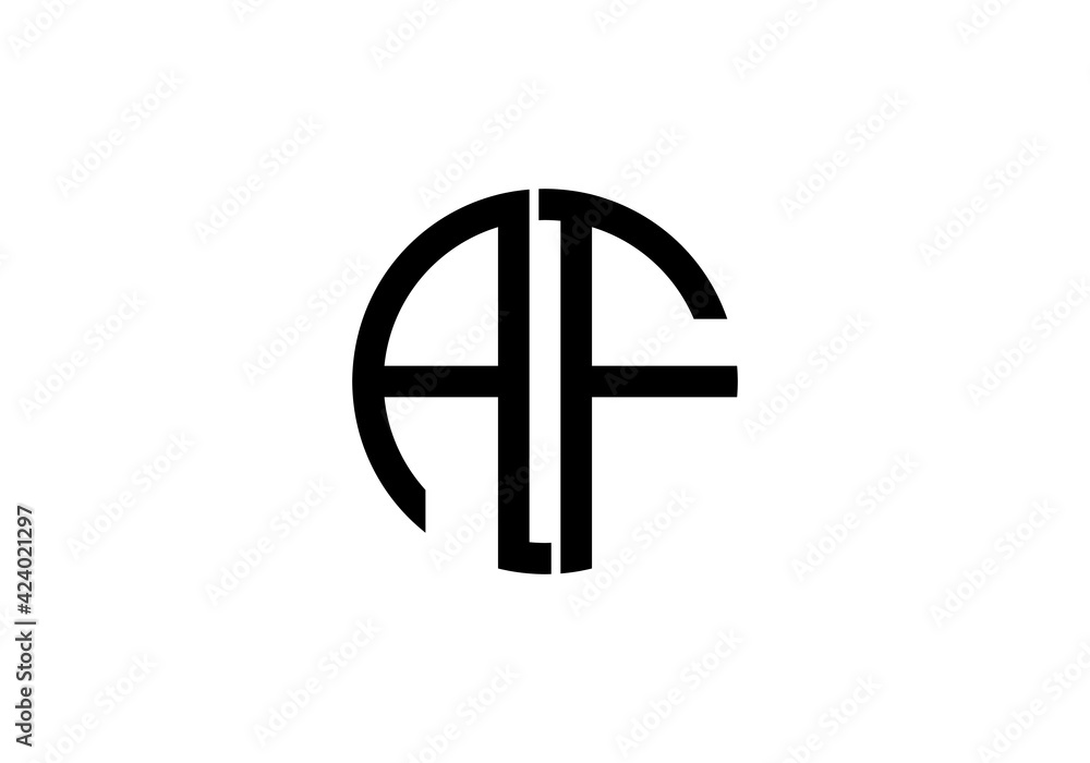 Initial Monogram Letter AF Logo Design Vector Template. Stock Vector ...