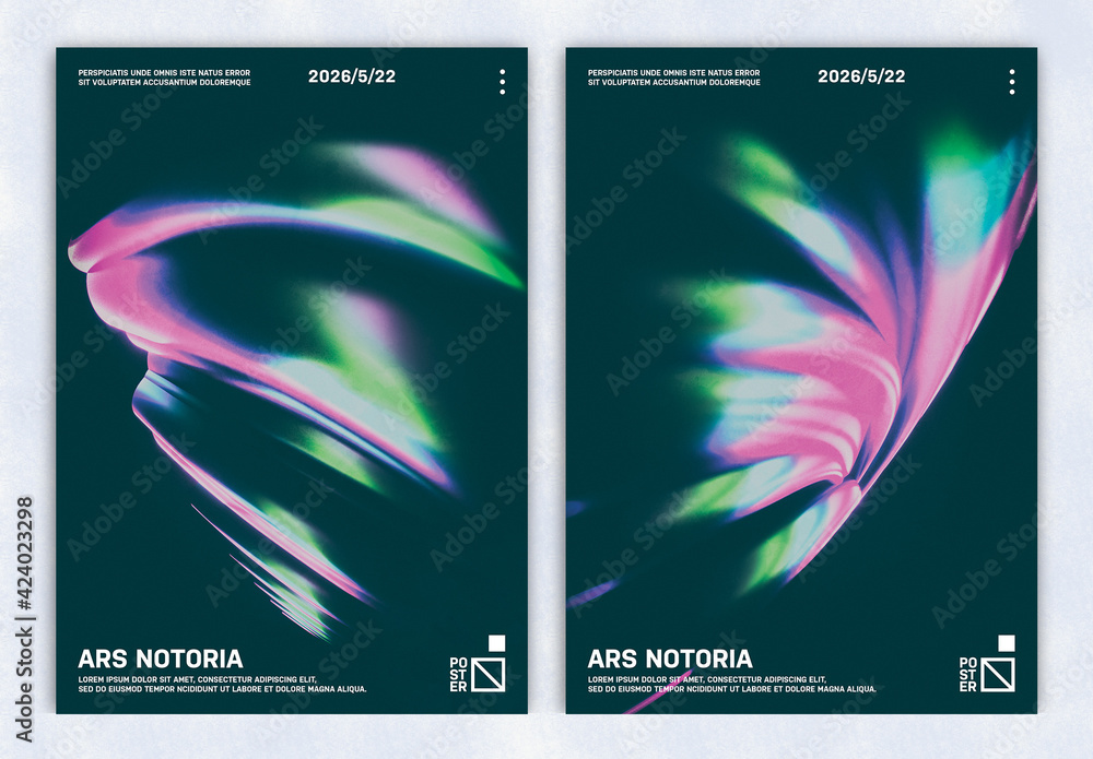 Abstract Colorful Texture Event Posters Layout Stock Template | Adobe Stock