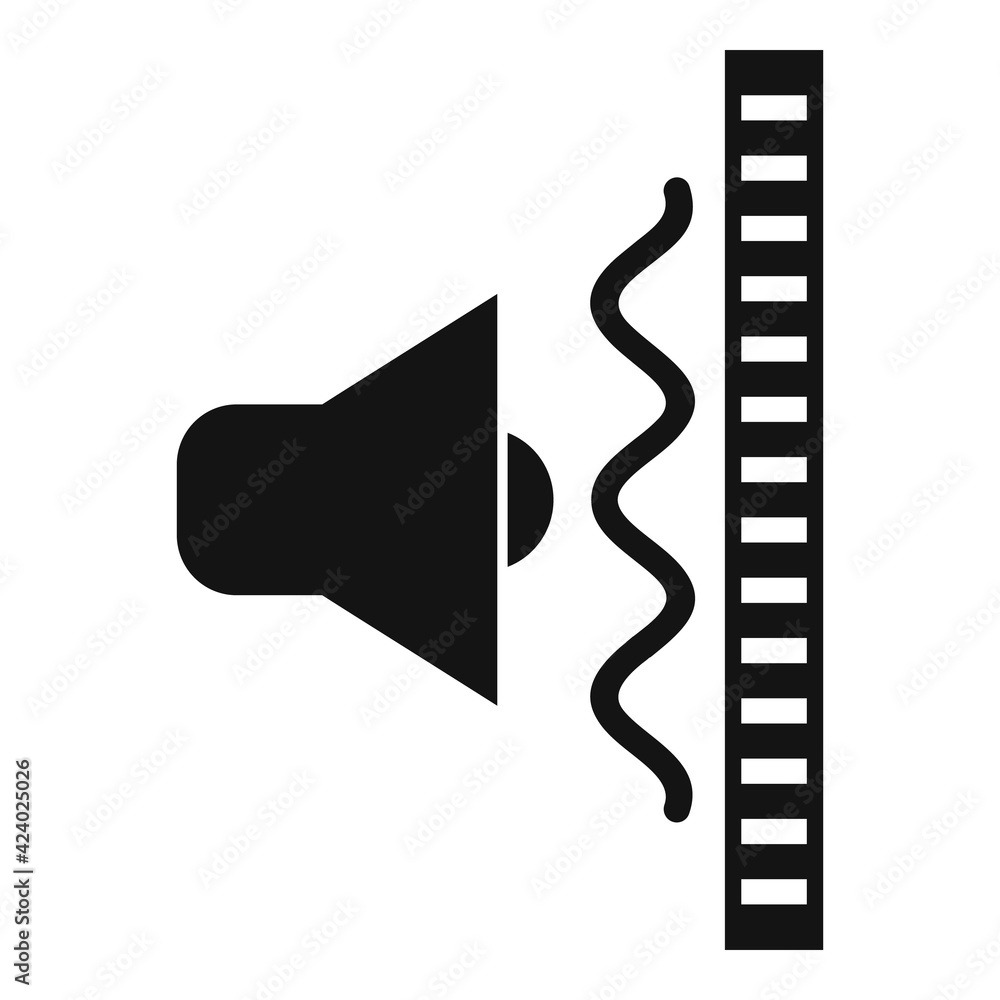 Sound wall barrier icon, simple style Stock Vector | Adobe Stock