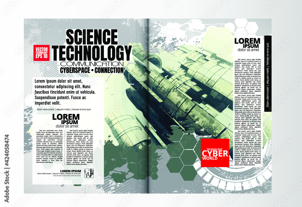 Template vector design ready for use for brochure, annual report or ...