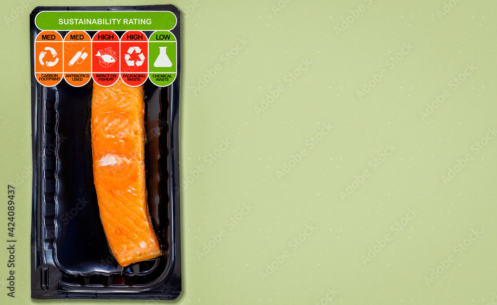 Environmental Impact Rating on fish with high, med and low ratings for ...