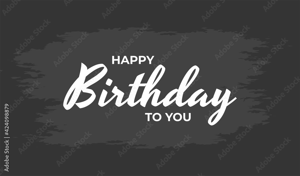 happy birthday typographic font elegant birthday card Congratulations ...