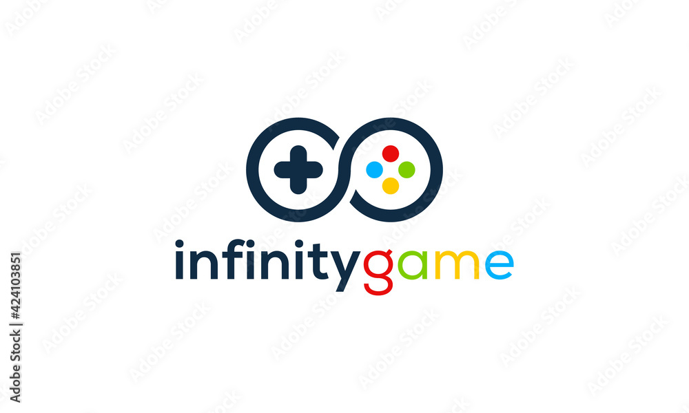 Infinity gaming logo design concept Stock Vector | Adobe Stock