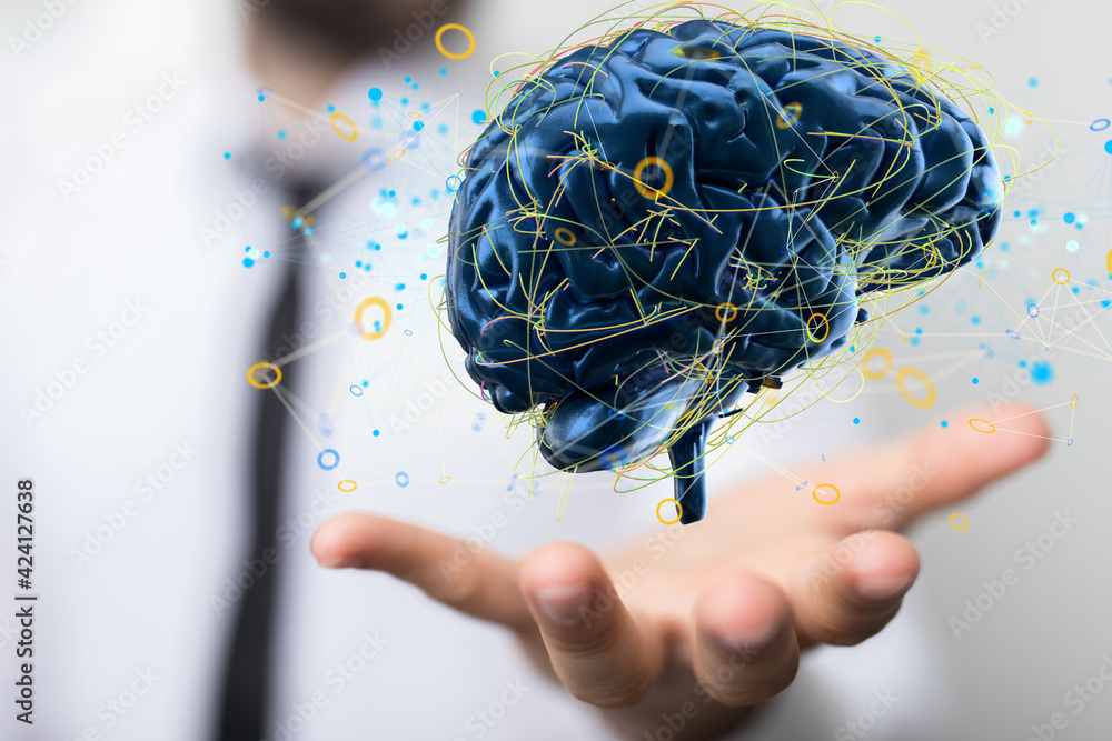 intelligence brain ai digtal 3d artificial intelligence Stock Photo ...