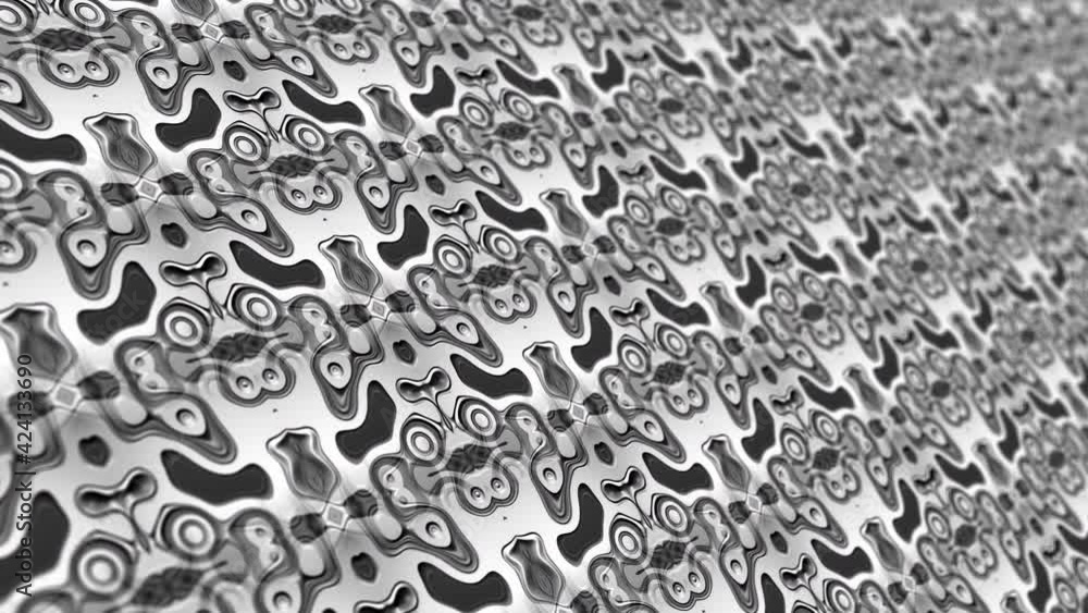 Abstract Geometric Surface Matrix Loop motion background with depth of ...