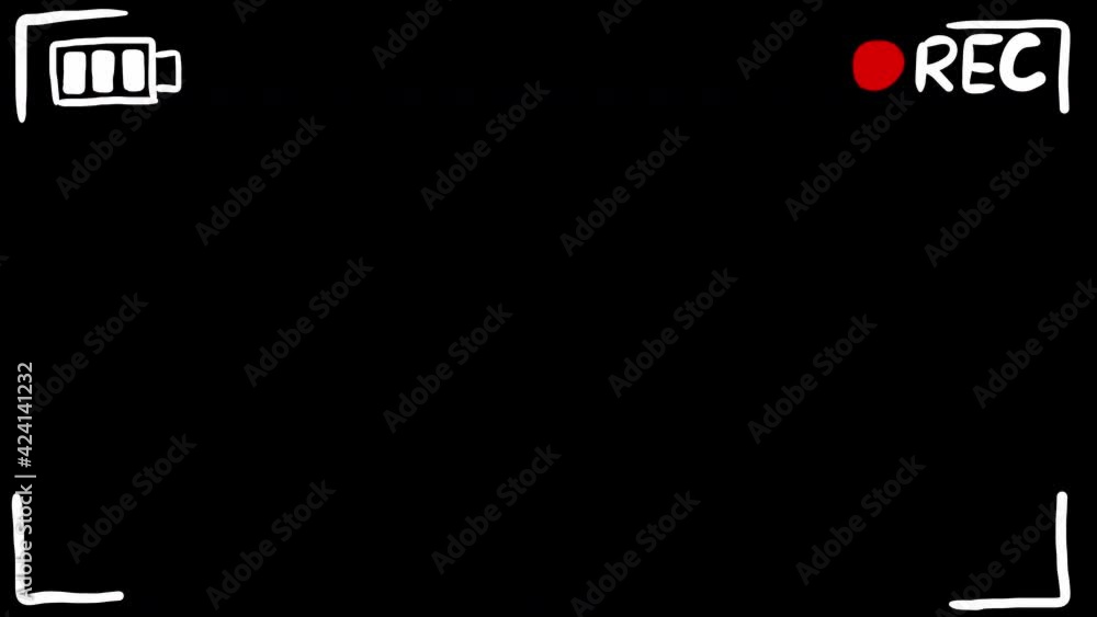 Camera viewfinder REC recording effect on the camera for superimposing ...