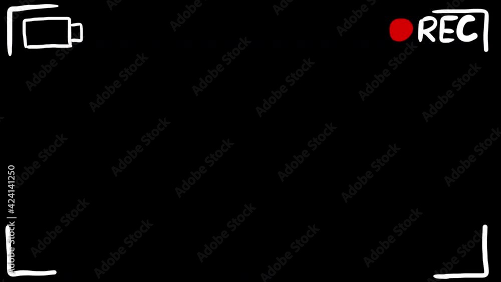 Camera viewfinder REC recording effect on the camera for superimposing ...