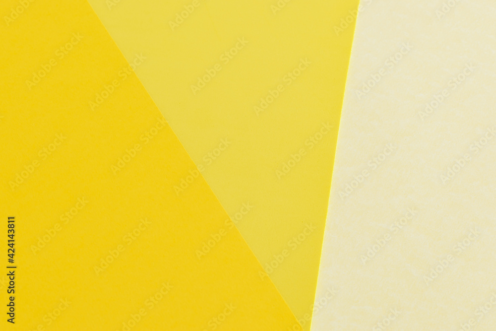 Layout of triangles papers in three different shades of yellow. Light ...