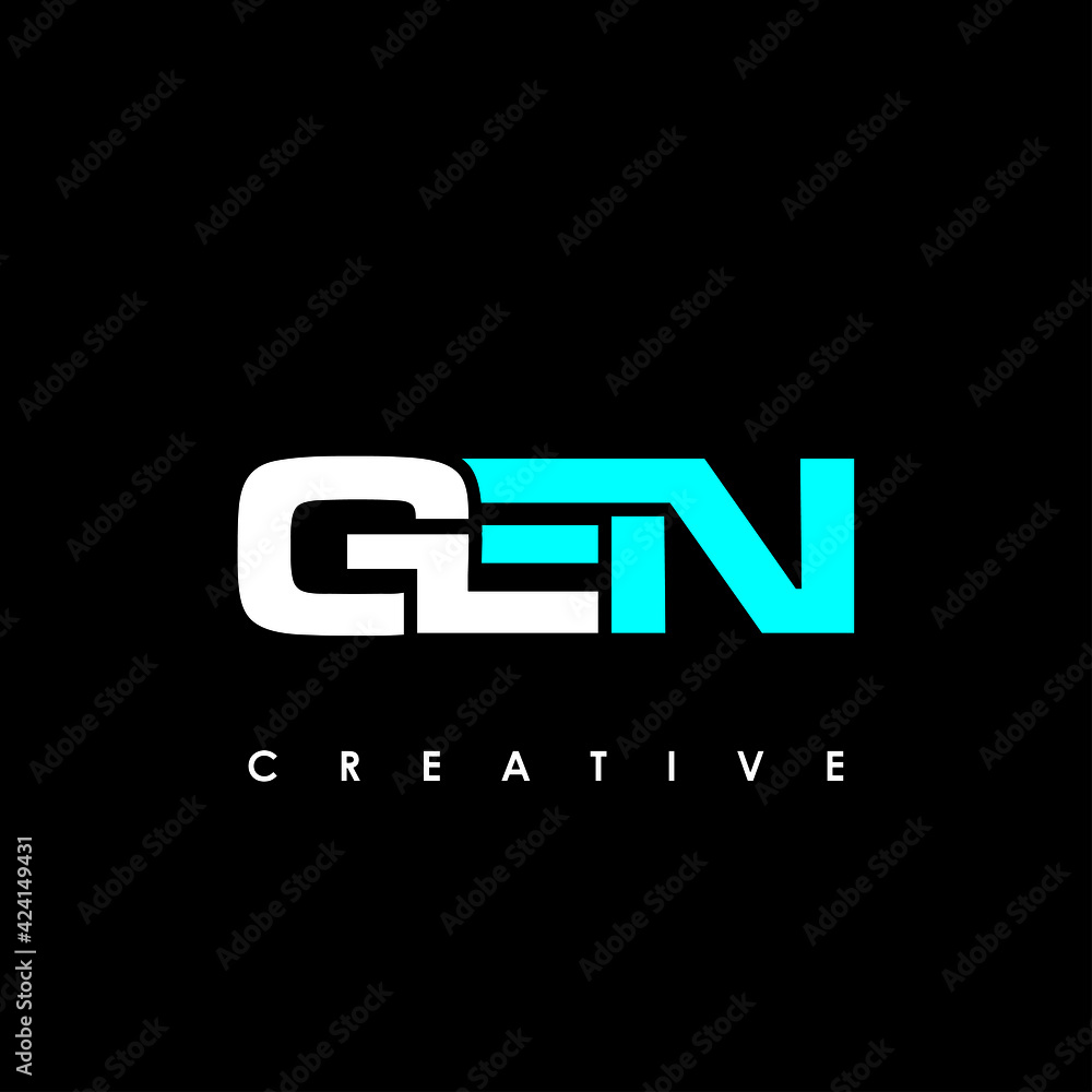 GEN Letter Initial Logo Design Template Vector Illustration Stock ...