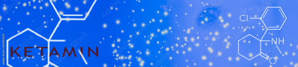 Ketamine. Dissociative ketamine. Chemical formula, molecular structure ...