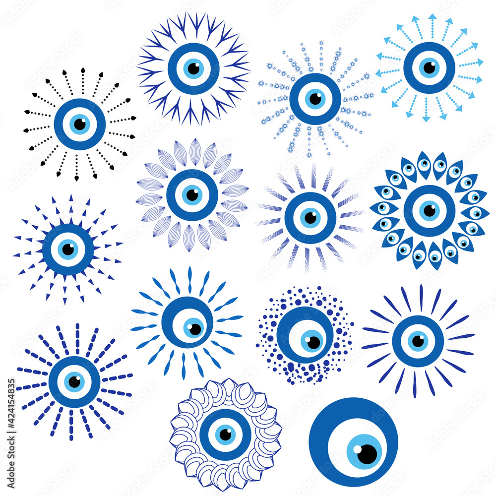 Amulet evil eye isolated. Talisman to protect against evil eye. Stock ...