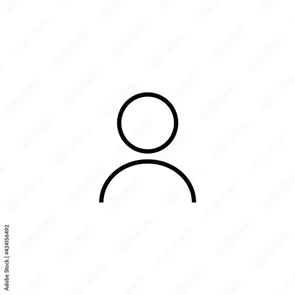 User icon template color editable symbol vector sign isolated on white ...