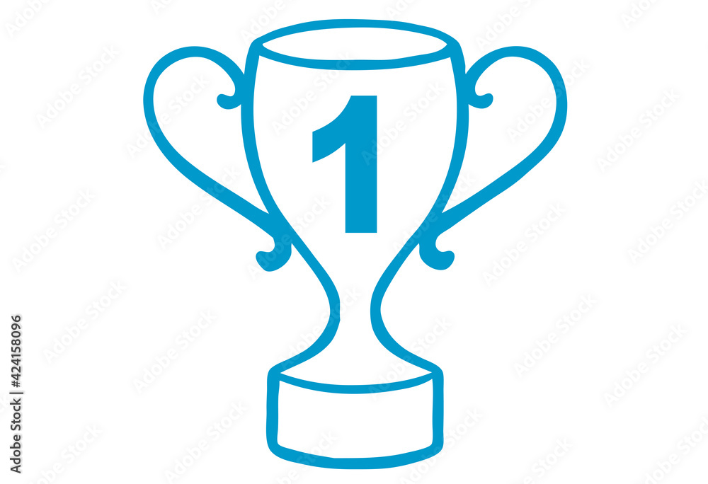 Sieger Pokal als Icon und Symbol Stock Illustration | Adobe Stock
