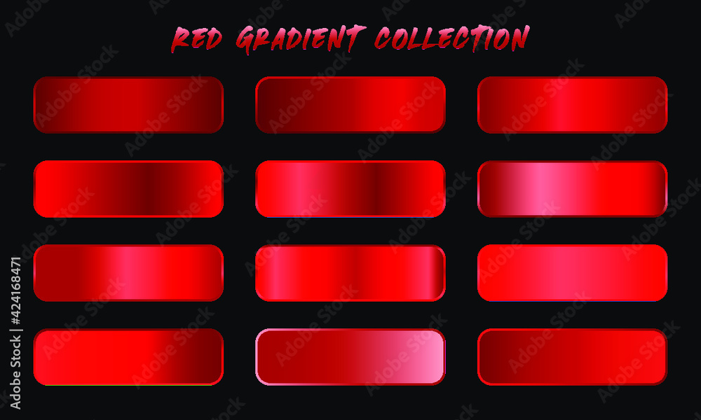 Red Gradients Swatches Set Stock Vector | Adobe Stock