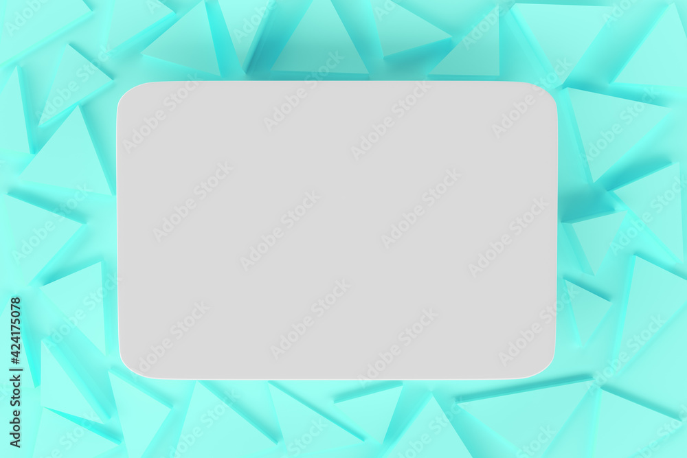 An underlay with an empty space for the text in the center. Modern 3D ...