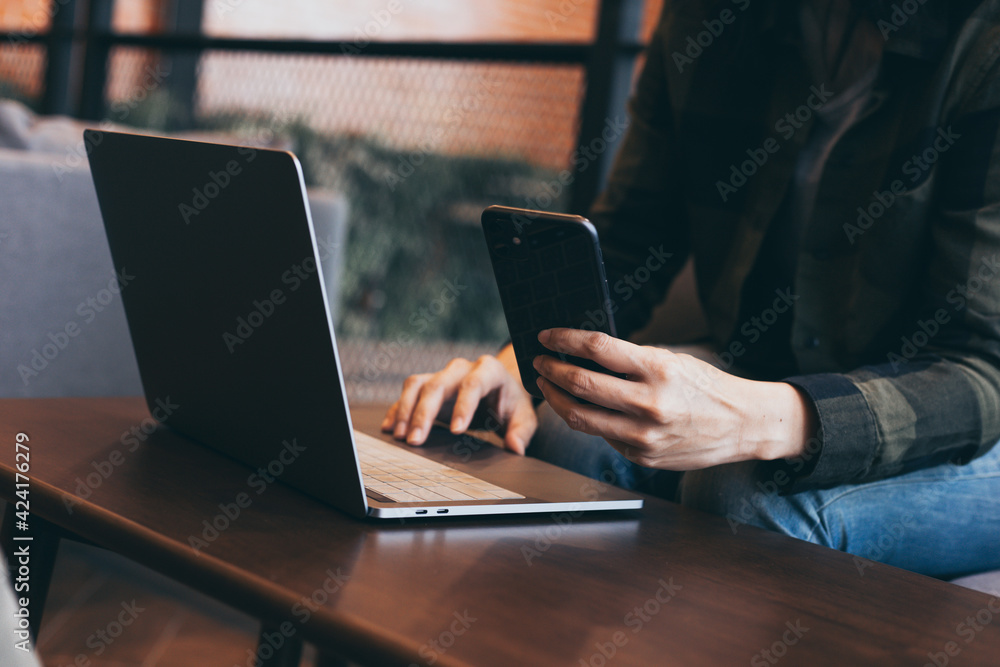 work using typing computer texting cell phone.student study education ...