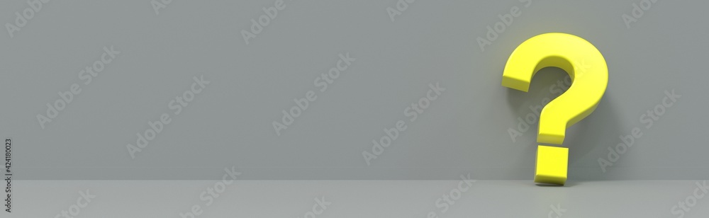 question mark 3D rendering - grey background Stock Illustration | Adobe ...