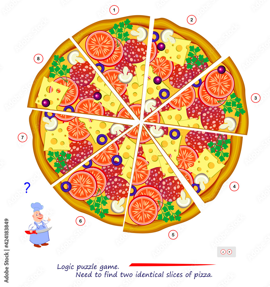 Vecteur Stock Logic puzzle game for children and adults. Find two ...