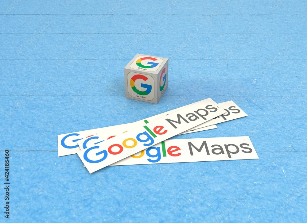 google maps, social media background design Stock Photo | Adobe Stock