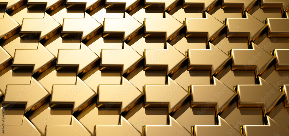 Gold bars. Arrows. Arrays. Seamless pattern background. Gold reserves ...