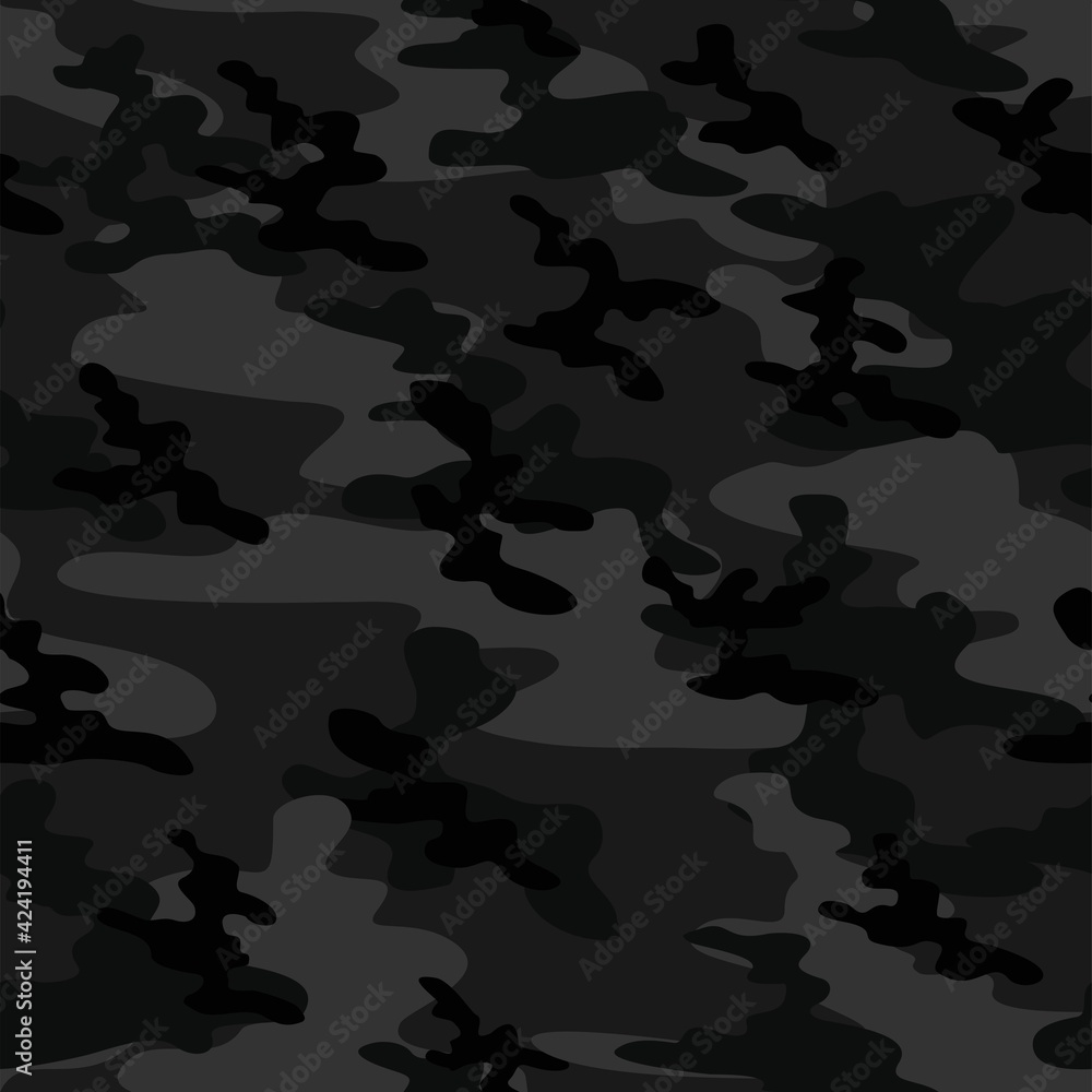 dark Texture military camouflage repeat print. Seamless army pattern ...