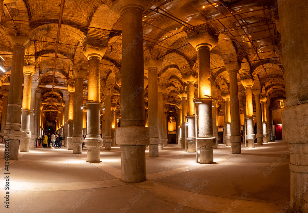 Istanbul, Turkey 3 March 2021. This is the interior of the Basilica ...