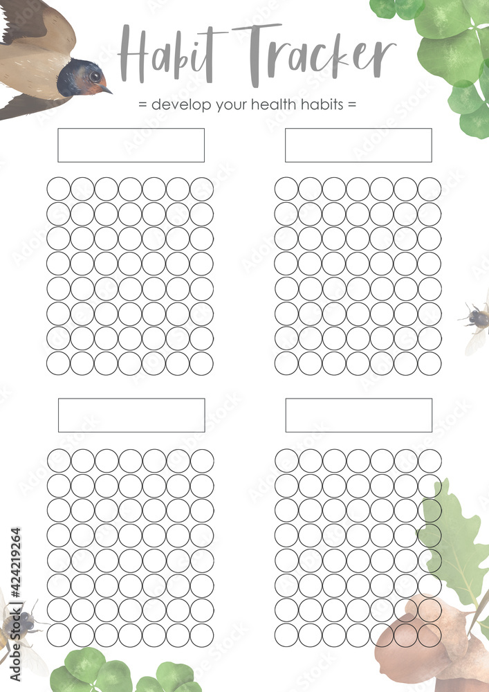 Habit Tracker. My goals bring me closer to my dreams. Useful habits ...