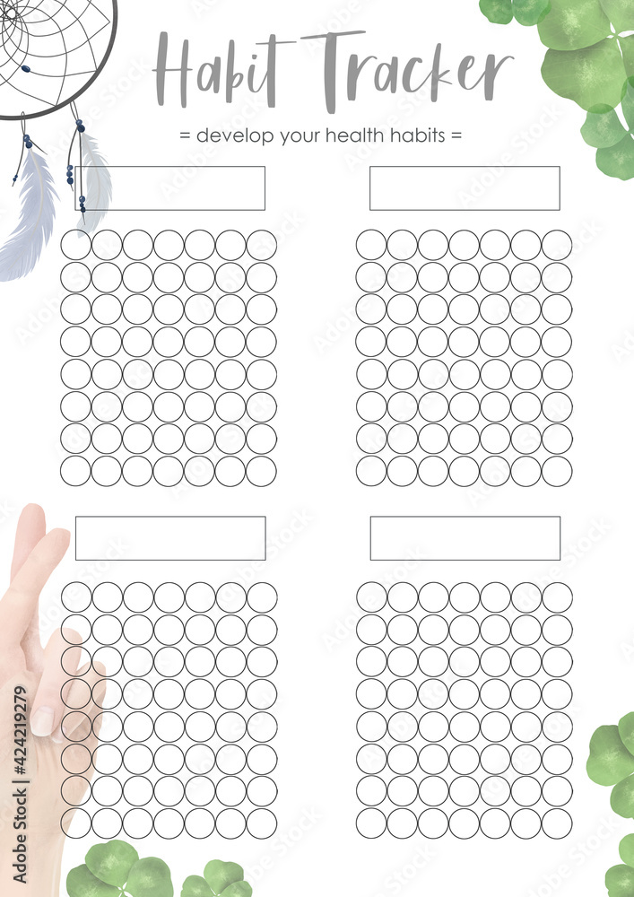 Habit Tracker. My goals bring me closer to my dreams. Useful habits ...