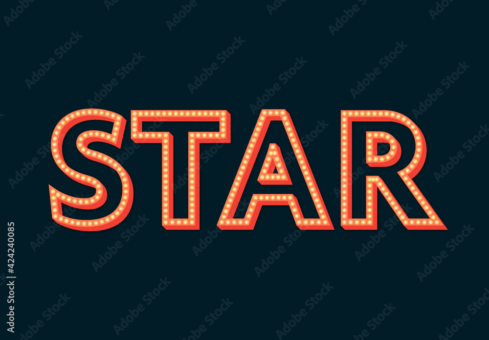 Glowing Lights Text Effect Stock Template | Adobe Stock